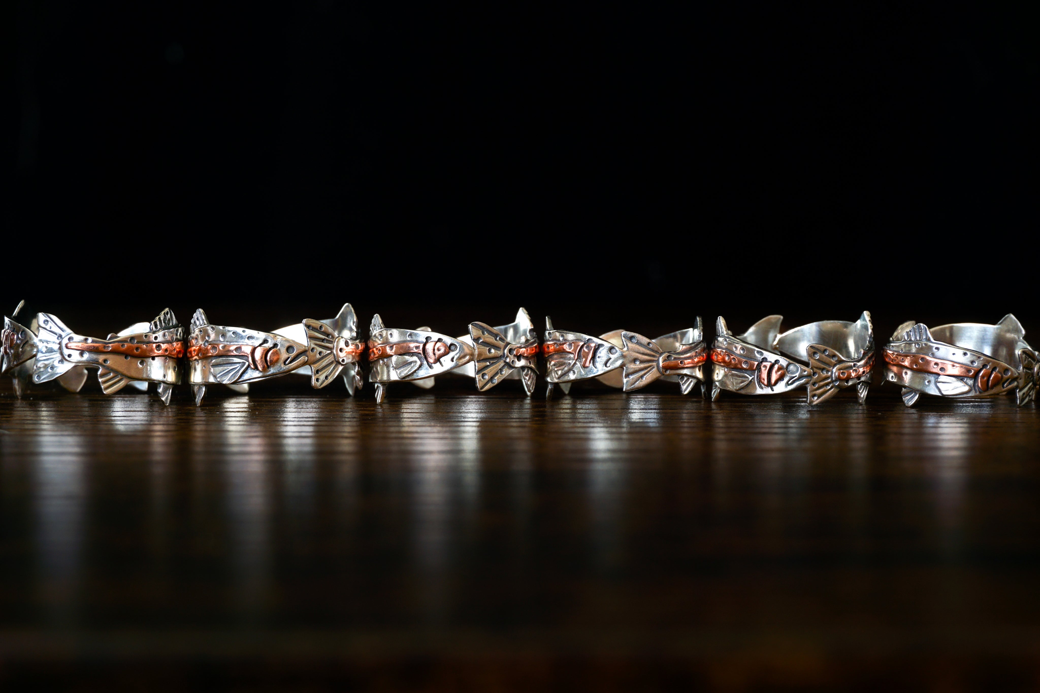 Rainbow Trout Rings - Made to Order! – Trail Spice Designs