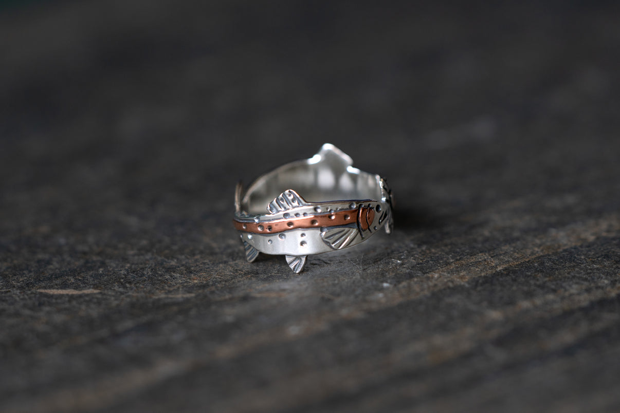 Rainbow Trout Rings - Made to Order! – Trail Spice Designs